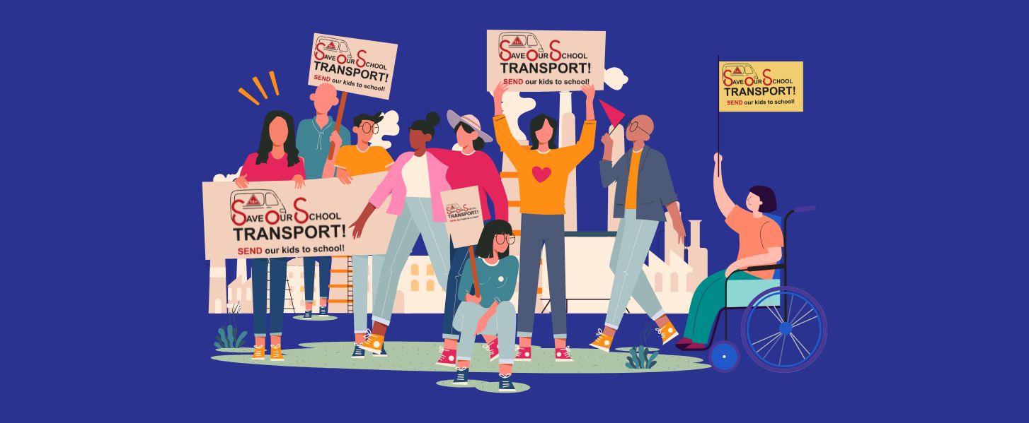 Save Our School Transport Campaign Demonstration - Sunshine & Smiles